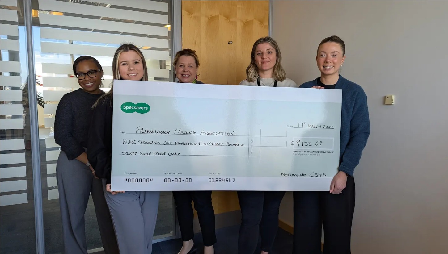 Specsavers raise over £9,000 for Framework - Framework Housing Association